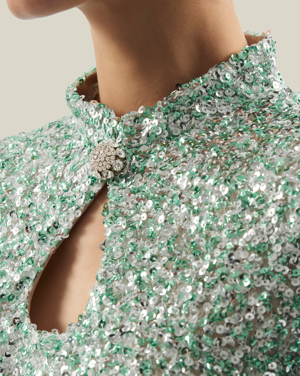 Delphi Disco Dress in Mint – Petite Chérie